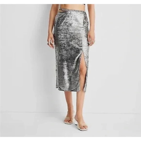 Future Collective | Skirts | Future Collective Alani Noelle Metallic ...